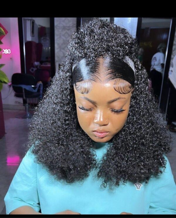 13*4 FULL FRONTAL LACE WIG GLUELESS SDD JERRY CURLY 20 INCH - Sparkle ...
